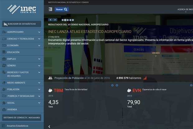 INEC lanzó nuevo sitio web - Periodico La República