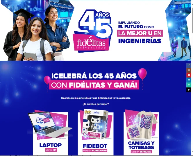 Fidélitas conmemora 45 años con becas de hasta el 100% y premios ...